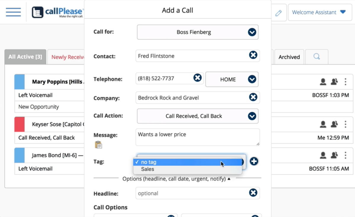 Customizing Call Actions and Tags – CallPlease Learning Center