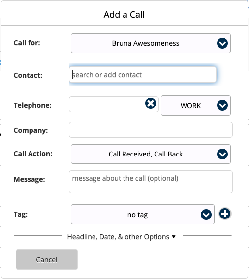 Contacts 2.1 Add a Call Screen – CallPlease Learning Center